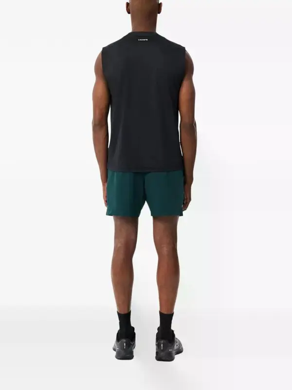 Lacoste Drawstring-waist Logo-patch Shorts