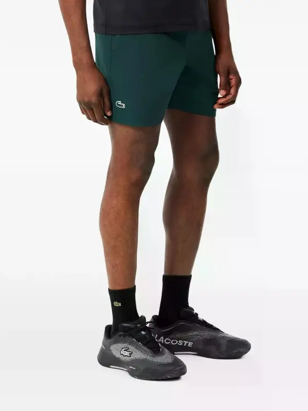 Lacoste Drawstring-waist Logo-patch Shorts