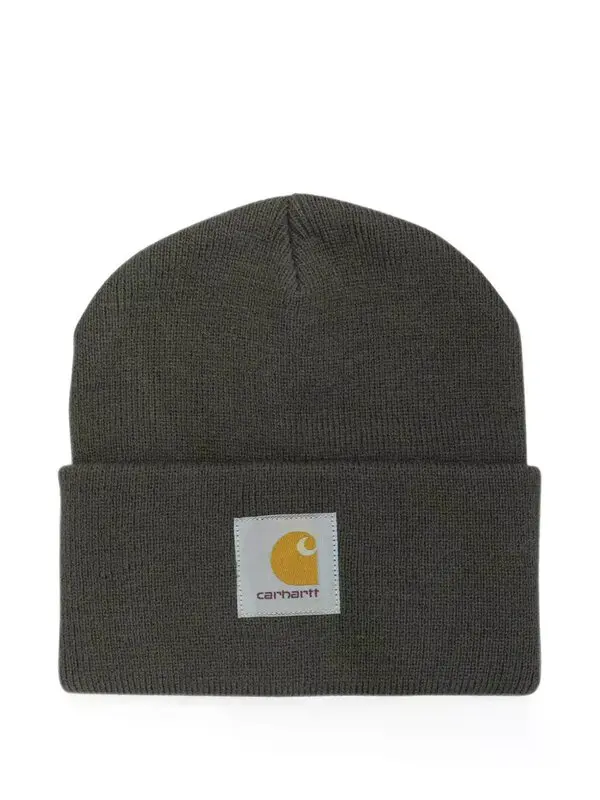 Carhartt Work In Progress Logo-patch Ribbed Beanie Hat