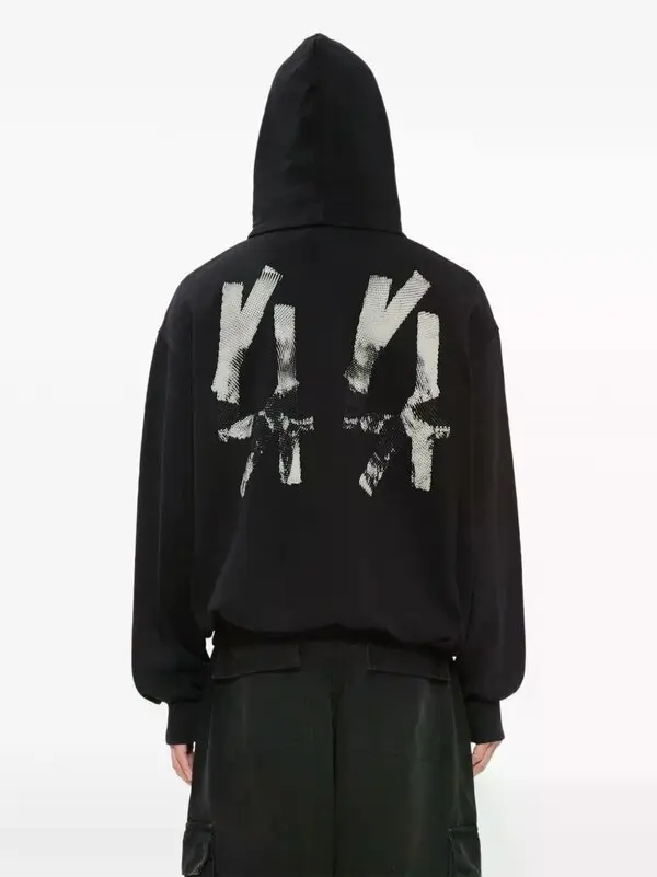 44 LABEL GROUP Skull-print Drawstring Hoodie