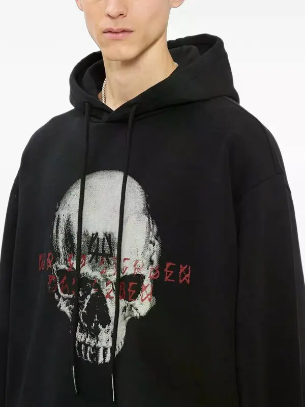 44 LABEL GROUP Skull-print Drawstring Hoodie