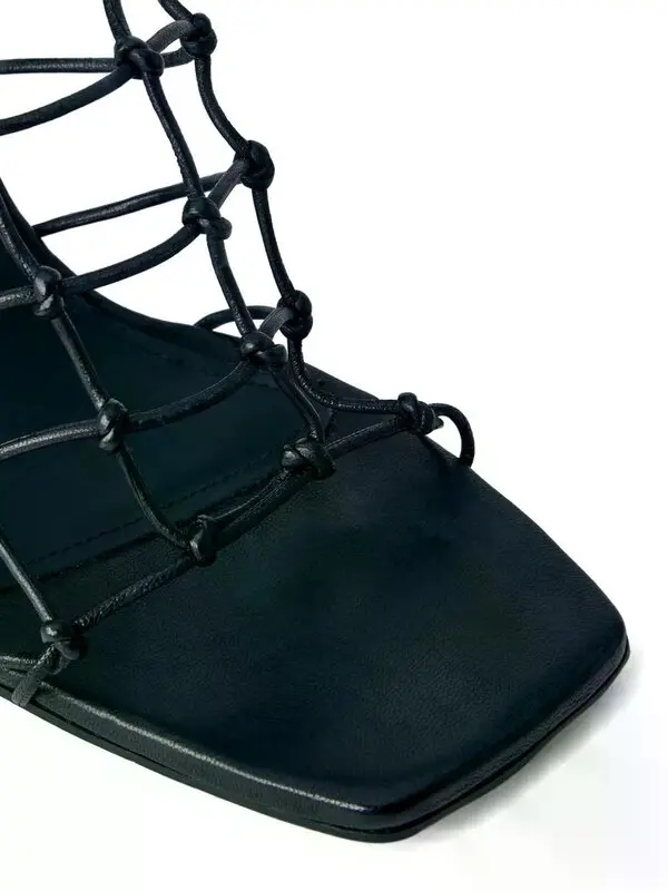 Rick Owens Web Cantilever Caged Sculpted Wedge Sandals