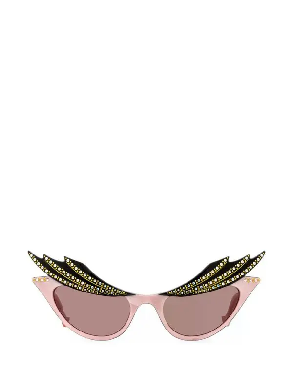 Gucci Crystal-embellished Cat-eye Frame Sunglasses