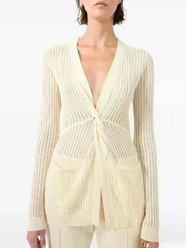 Barbara Bui Tie-front Open-knit Sweater
