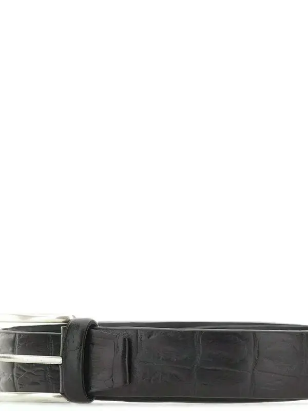 ALBERTO LUTI Crocodile-effect Leather Belt