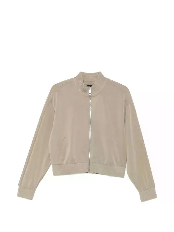 BOSS Zip-fastening Ribbed-trim Sweatshirt