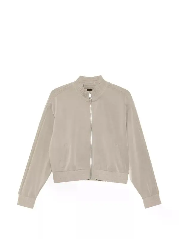 BOSS Zip-fastening Ribbed-trim Sweatshirt
