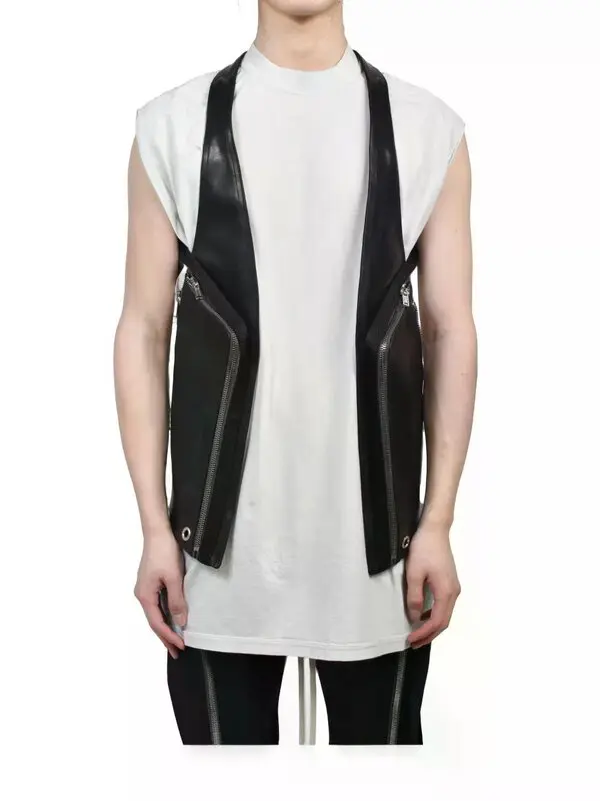 Rick Owens Temple Bauhaus Leather Vest