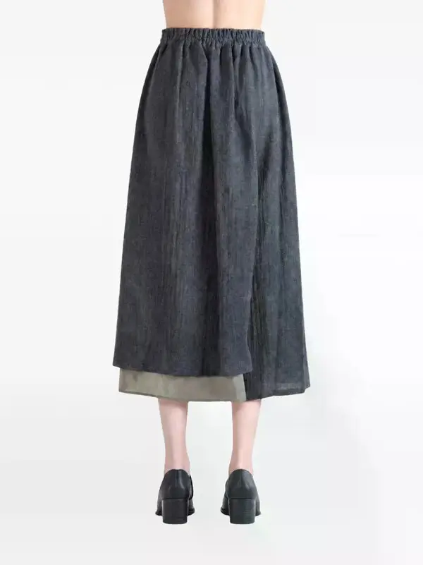 Y’s Drawstring Layered Wool Trousers - Grey