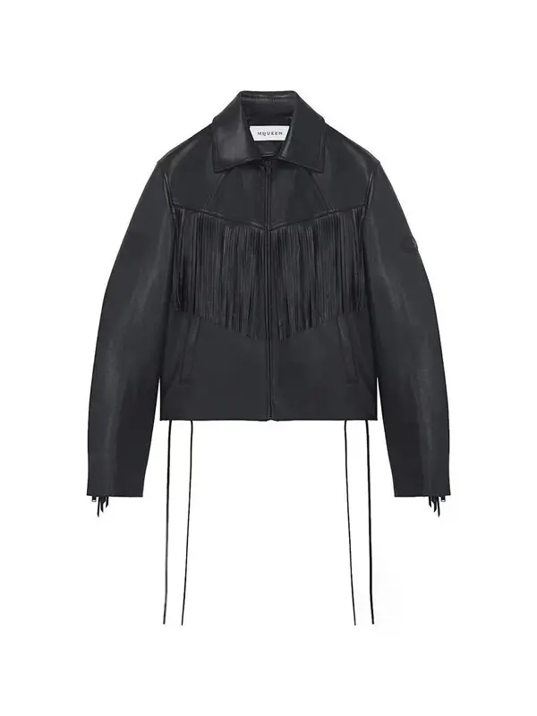 Alexander McQueen Fringe-detail Leather Jacket