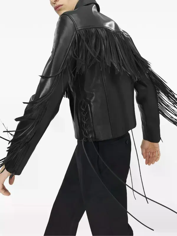 Alexander McQueen Fringe-detail Leather Jacket