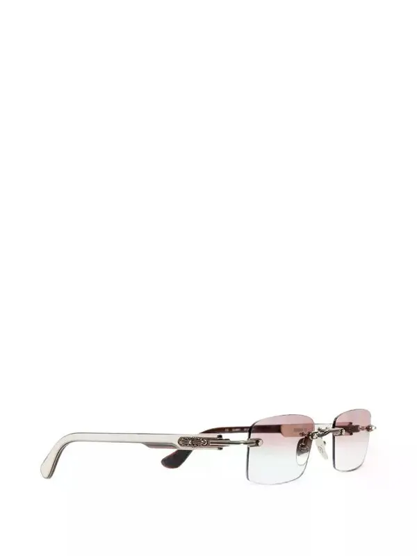 Chrome Hearts Deep 2 Rectangle-frame Sunglasses - Neutrals