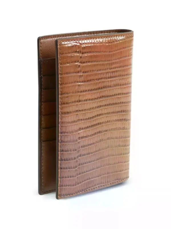 TOM FORD Lizard-effect Leather Passport Holder