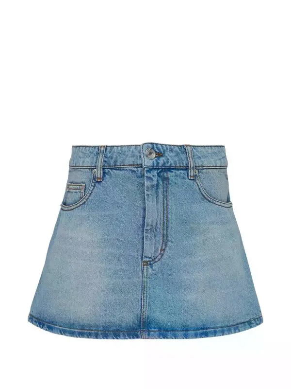 AMI Paris Mini Cotton Skirt - Blue