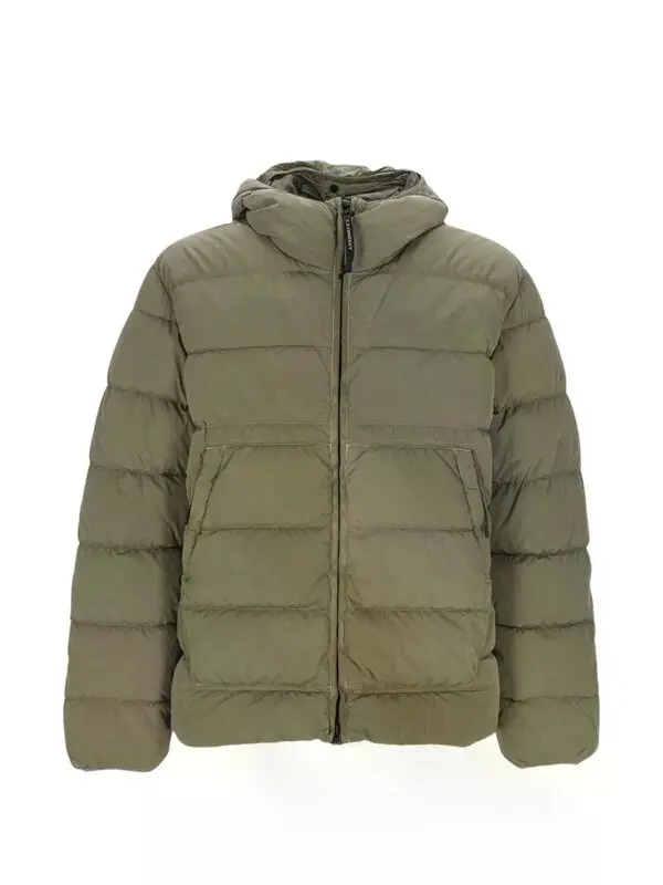 C.P. COMPANY Chrome-r Goggle Quilted Hooded Jacket - Green