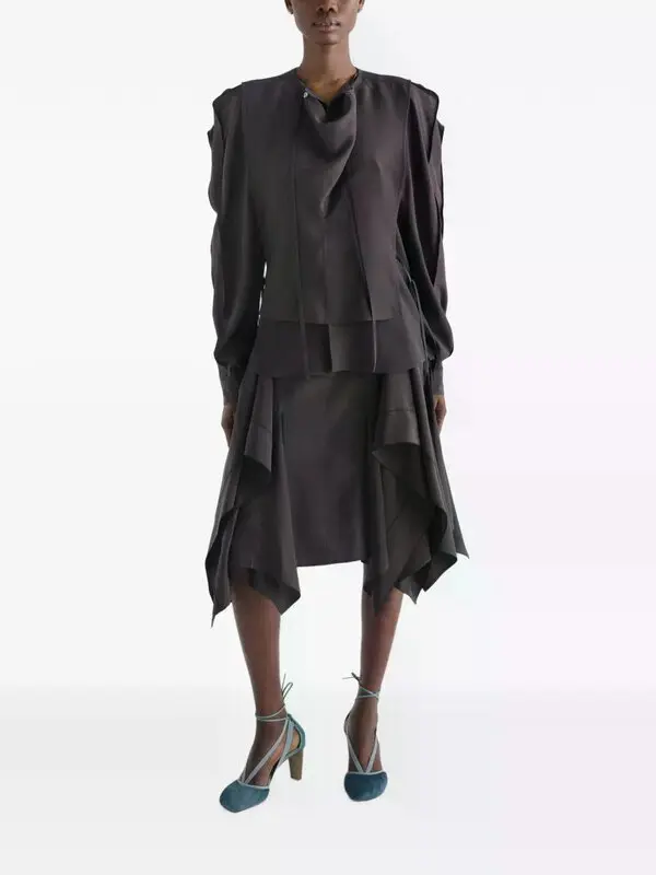 LEMAIRE Layered Blouse In Silk And Viscose Cloth