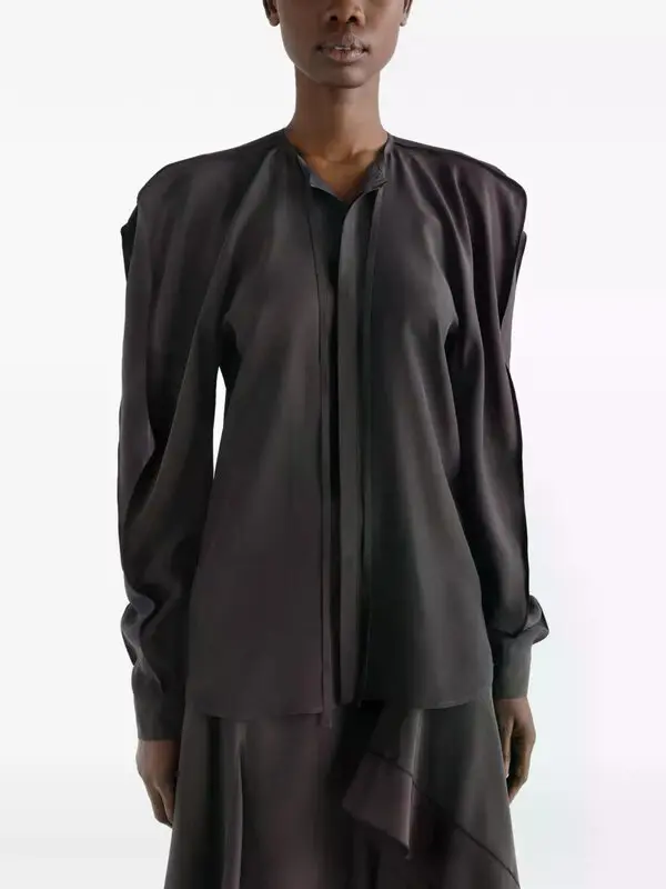 LEMAIRE Layered Blouse In Silk And Viscose Cloth