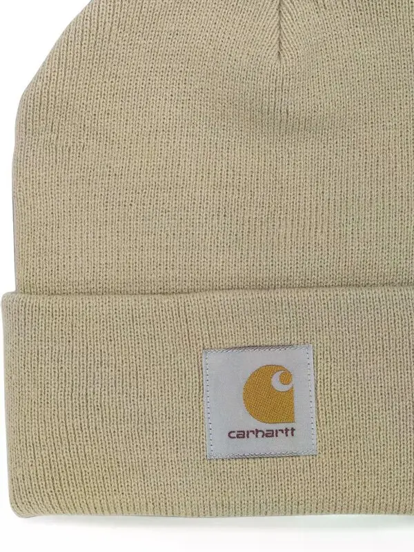 Carhartt Work In Progress Logo-patch Ribbed-knit Beanie Hat