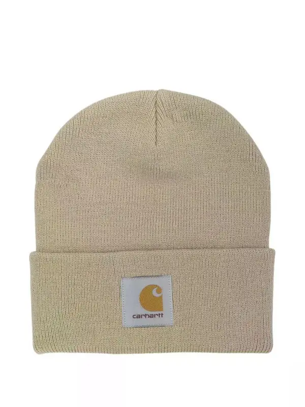 Carhartt Work In Progress Logo-patch Beanie Hat - Neutrals
