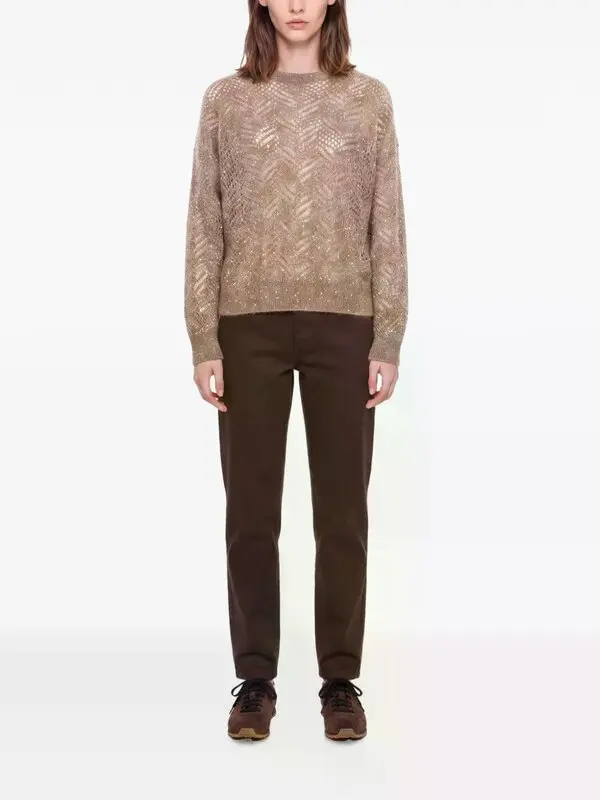 Brunello Cucinelli Sequin-embellished Open-knit Sweater