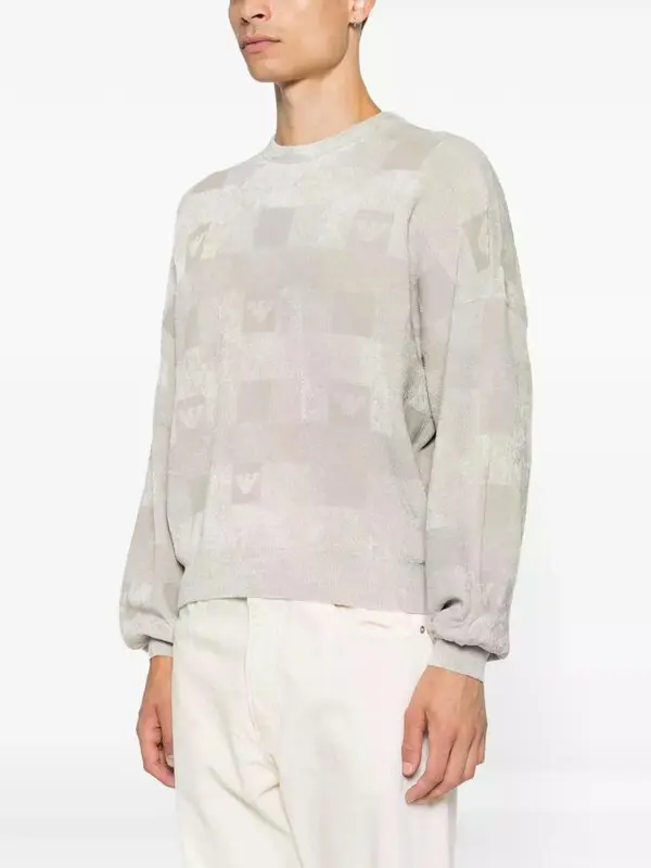 Emporio Armani Logo-patterned Jacquard Sweater