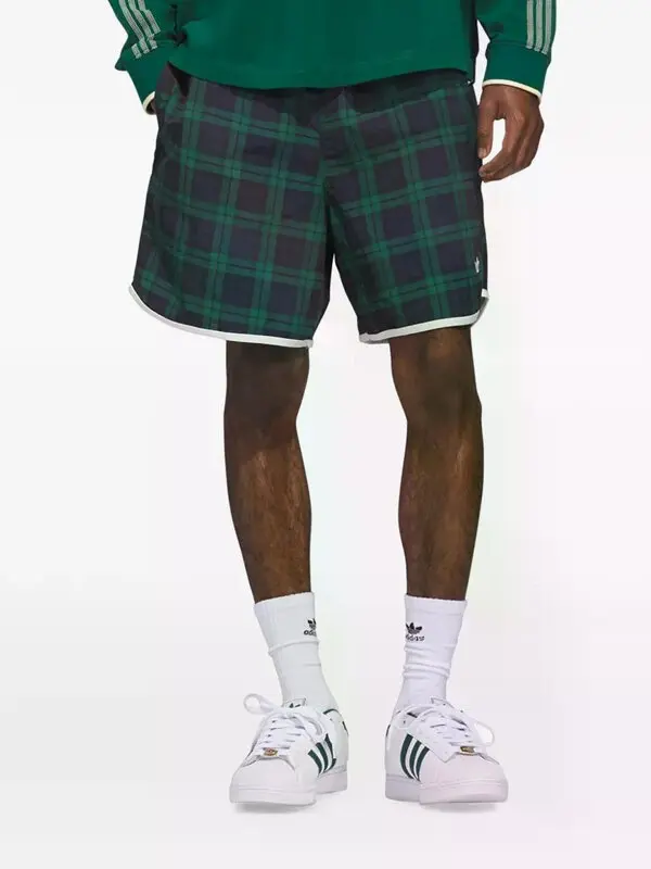 Adidas Plaid Track Shorts