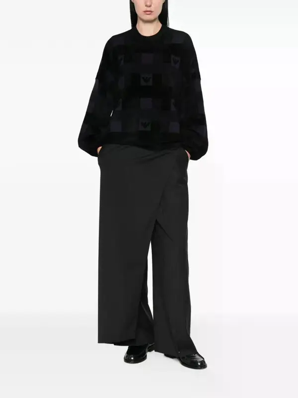 Emporio Armani Logo-patterned Chenille Sweater