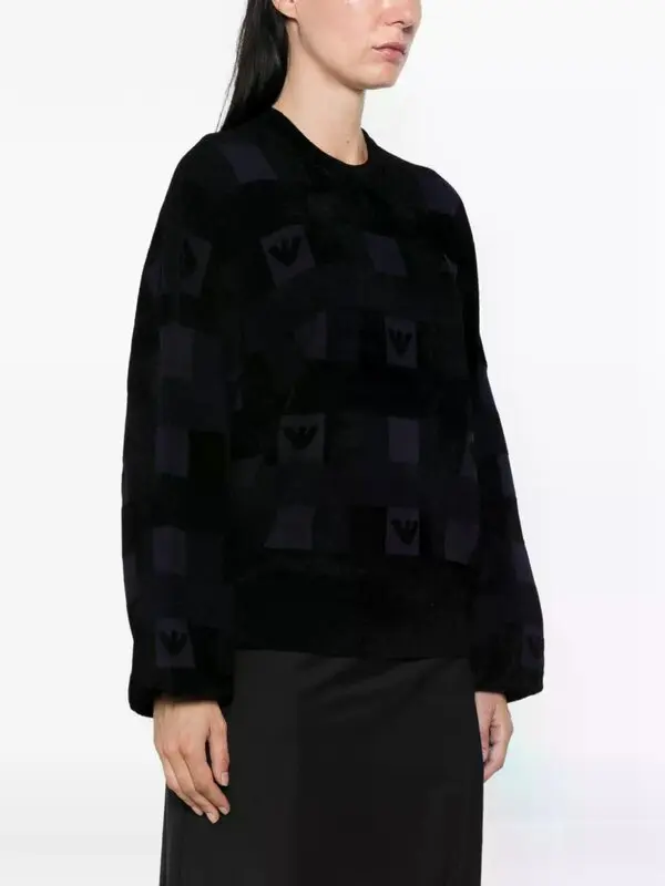 Emporio Armani Logo-patterned Chenille Sweater