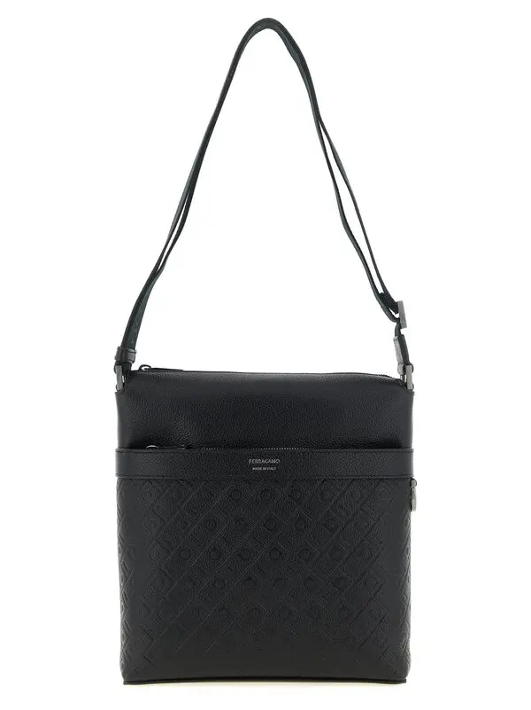 FERRAGAMO Monogram' Messenger Crossbody Bag