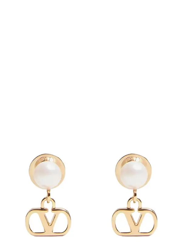 Valentino Garavani Vlogo Signature' Earrings - Gold