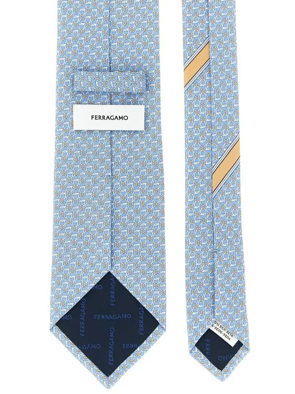 FERRAGAMO Intreccio' Tie - Blue