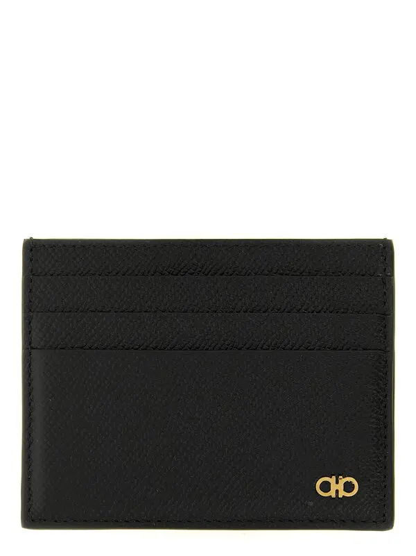 FERRAGAMO Gancini' Card Holder - Black