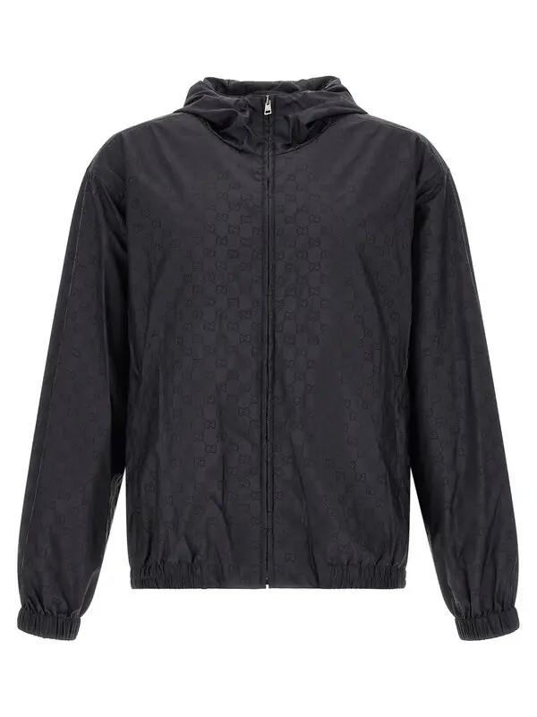Gucci Gg Nylon Jacket - Black