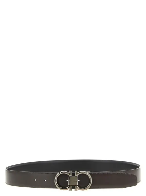 FERRAGAMO Double Gancini' Reversible Belt