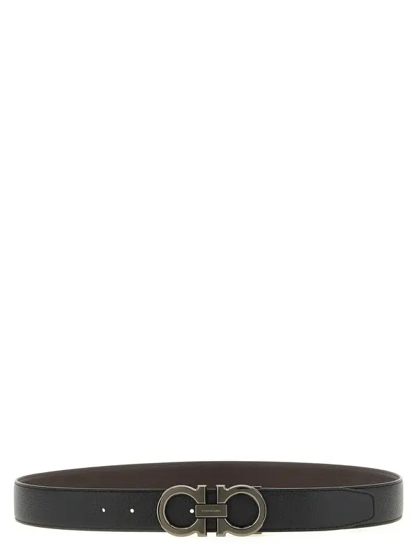 FERRAGAMO Doppio Gancini Reversible Belt - Multicolor