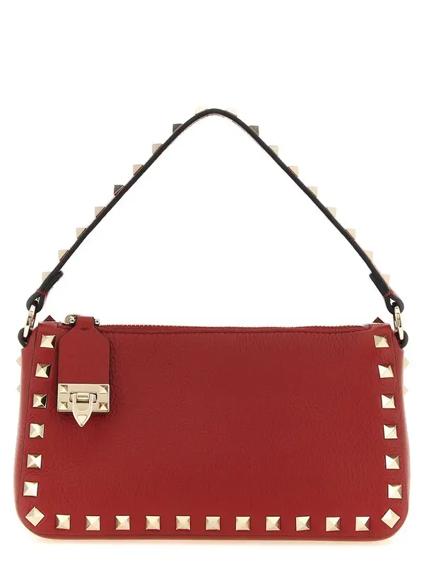 Valentino Garavani Valentinogaravani 'rockstud' Small Shoulder Bag - Red