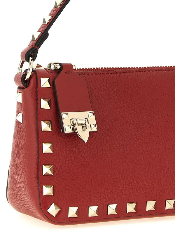 Valentino Garavani Rockstud Small Shoulder Bag - Red