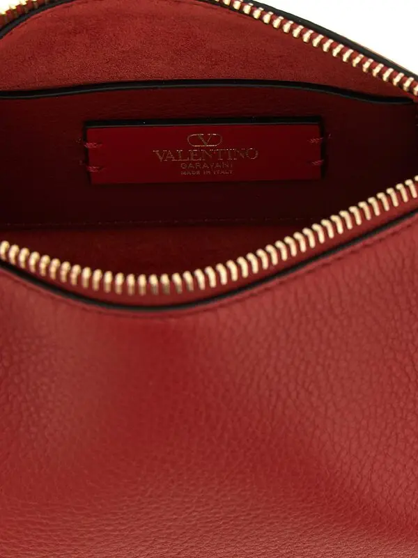 Valentino Garavani Rockstud Small Shoulder Bag - Red