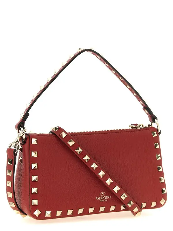 Valentino Garavani Rockstud Small Shoulder Bag - Red