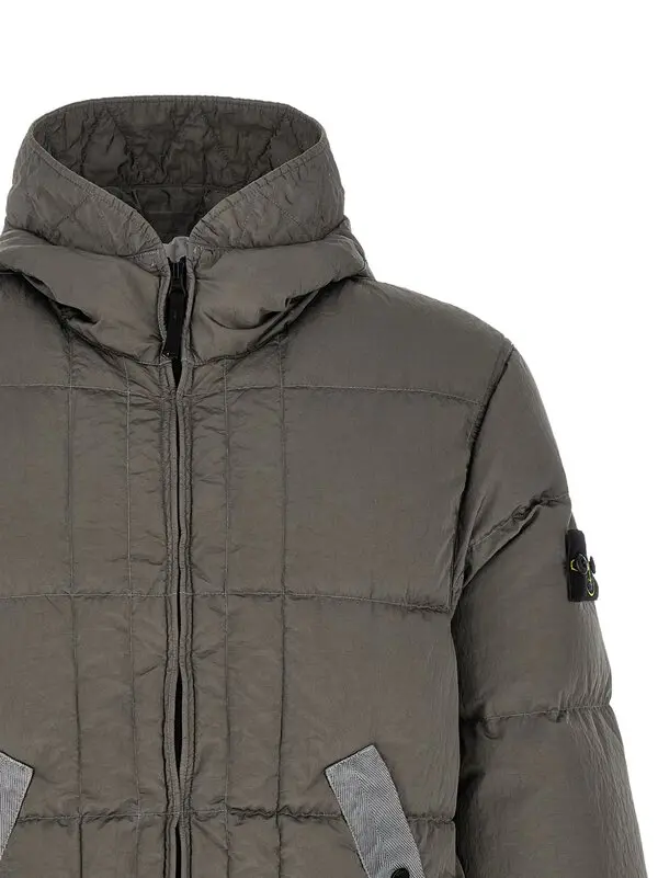 Stone Island Crumpled Effect Down Jacket