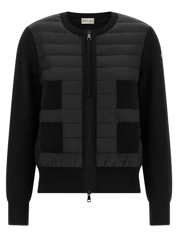 Moncler Padded Cardigan - Black