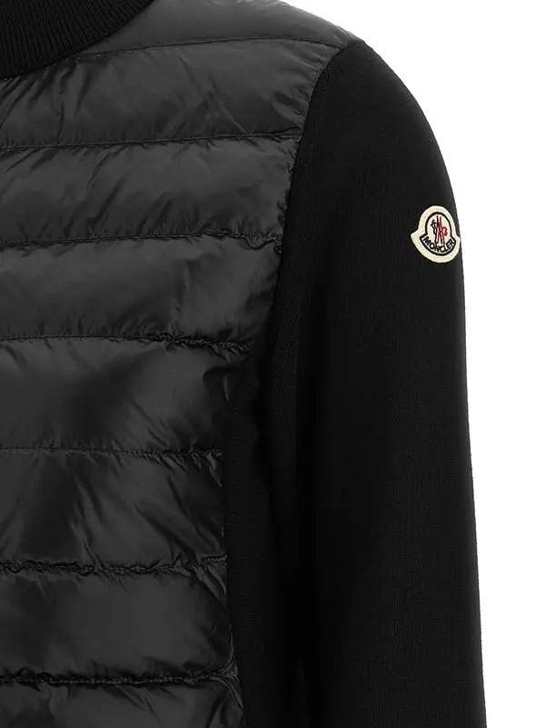 Moncler Padded Cardigan - Black