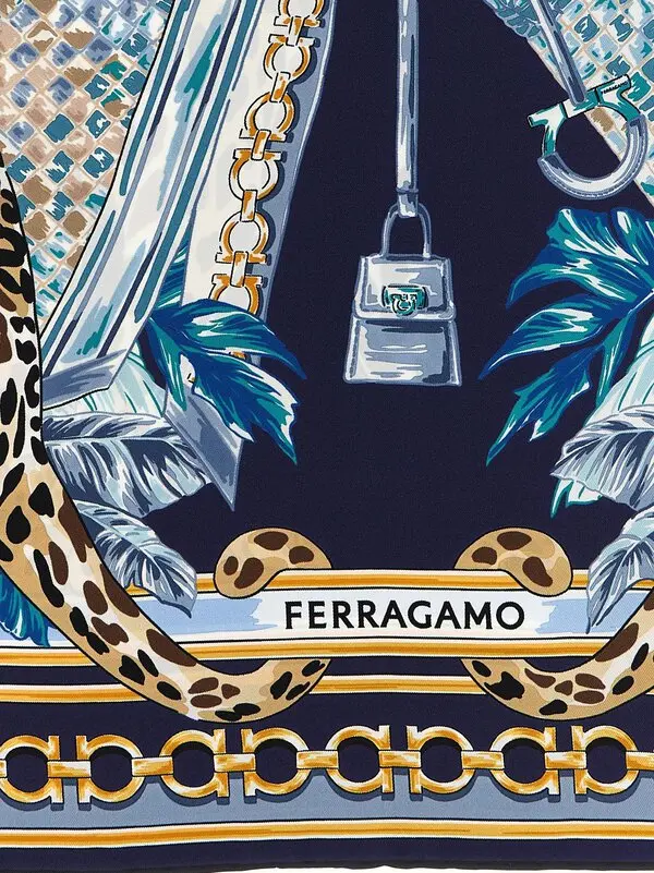 FERRAGAMO Felindra' Scarf - Blue