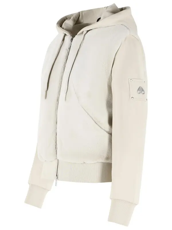 Moose Knuckles Bunny' Ivory Cotton Sweatshirt