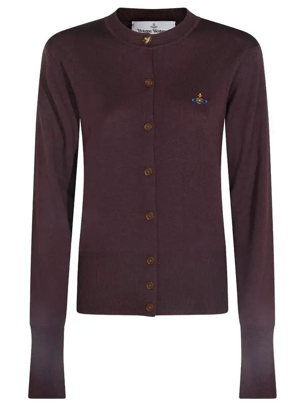 VIVIENNE WESTWOOD Bea Cardigan In Lana - Brown