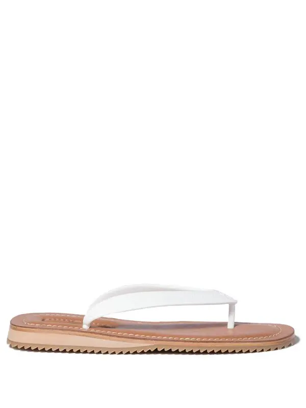 Miu Miu Slightly Padded Thong Sandals - White