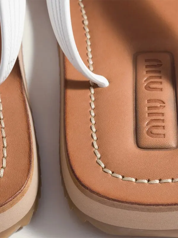 Miu Miu Slightly Padded Thong Sandals