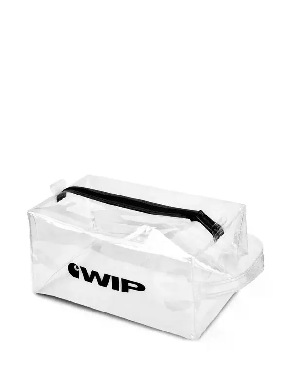 Carhartt Work In Progress Transparent Logo Print Wash Bag - White