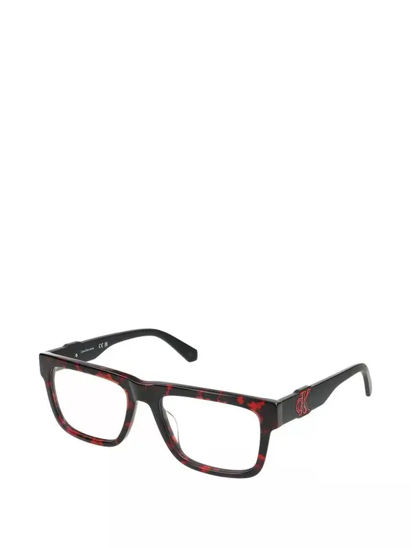 Calvin Klein Tortoiseshell-effect Rectangle-frame Glasses