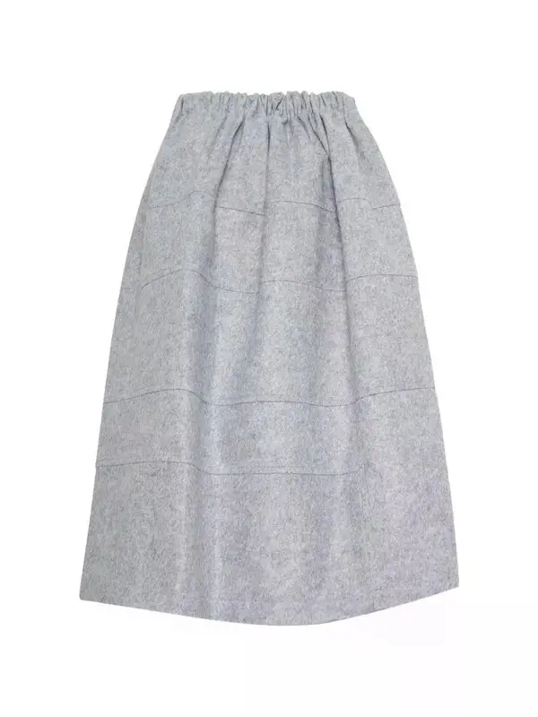 TAO Mid Patchwork Corduroy A-line Skirt - Neutrals